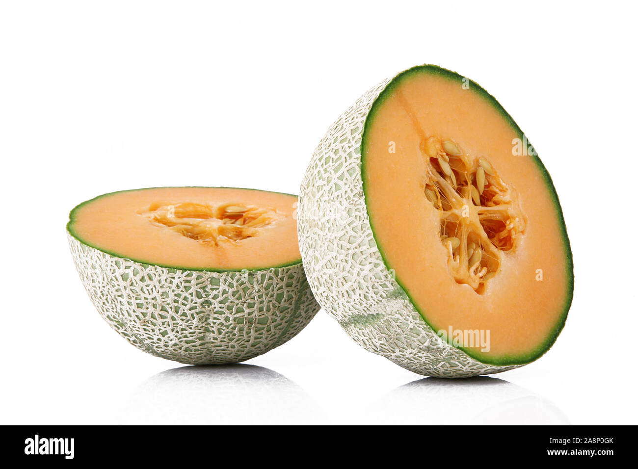 fresh melon on white background Stock Photo - Alamy