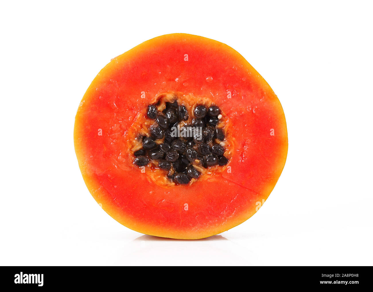 fresh papaya on white background Stock Photo - Alamy