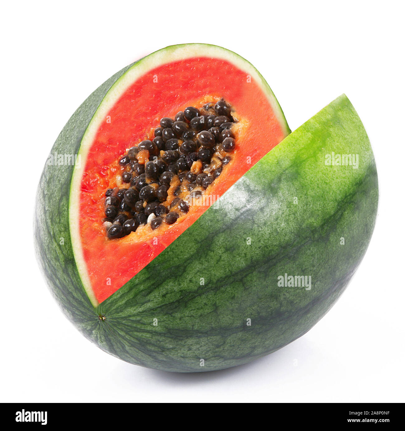 strange ibrid fruit watermelon-papaya Stock Photo - Alamy