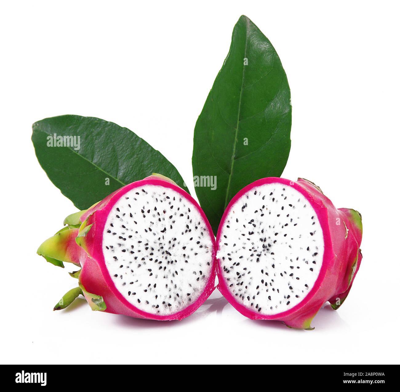 fresh red pitaya on white background Stock Photo - Alamy