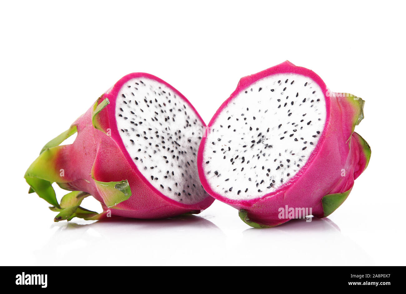 fresh red pitaya on white background Stock Photo - Alamy