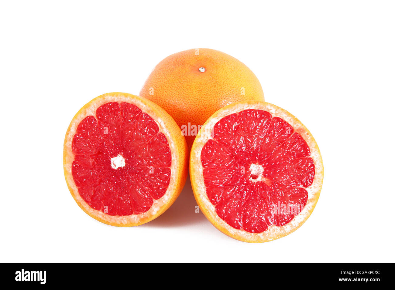 fresh grapefruit on white background Stock Photo - Alamy