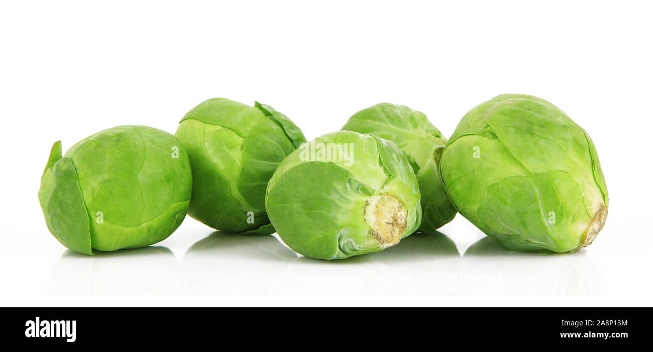 fresh brussels sprouts on white background Stock Photo - Alamy