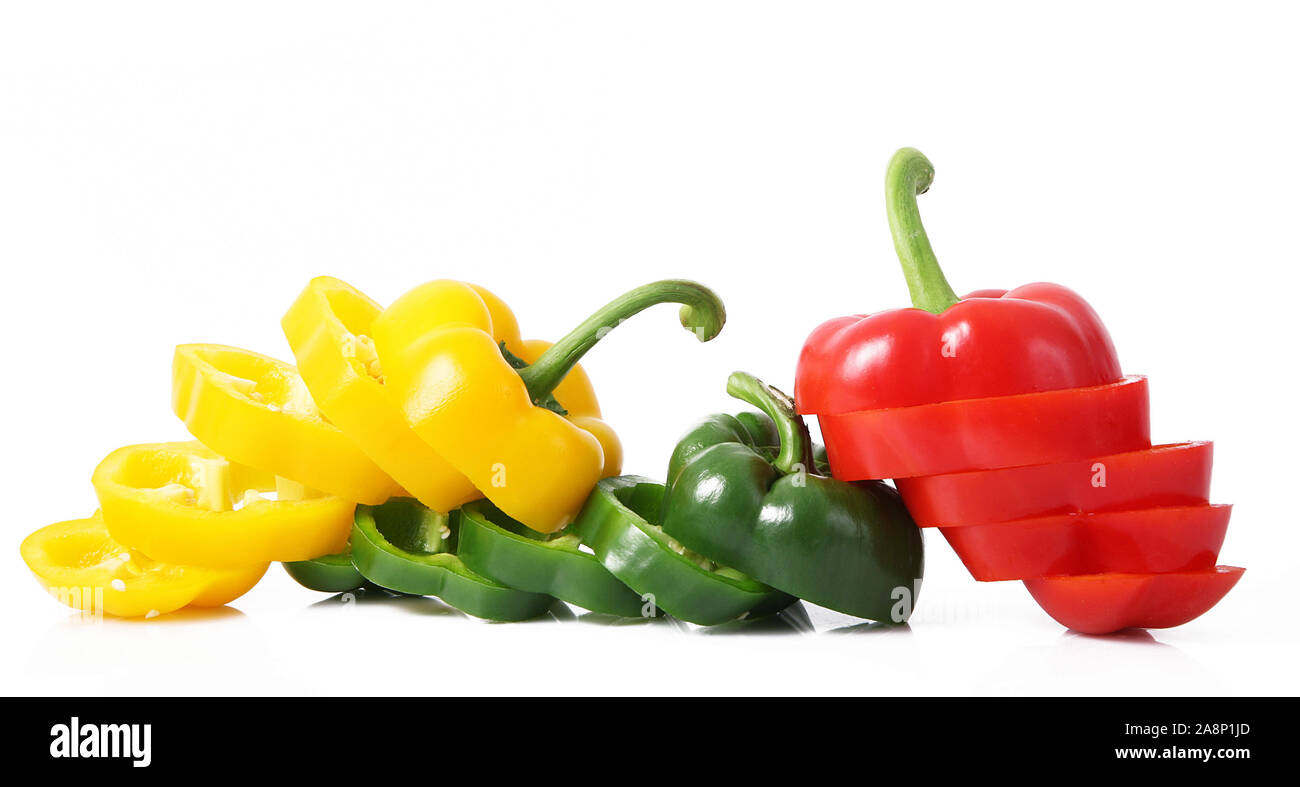 fresh hot peppers on white background Stock Photo - Alamy
