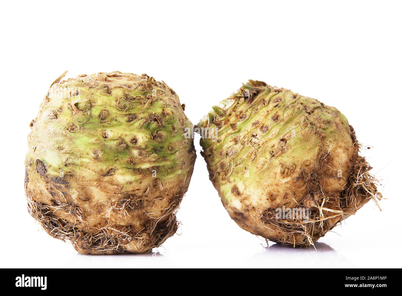 fresh Celery Turnip on white background Stock Photo - Alamy