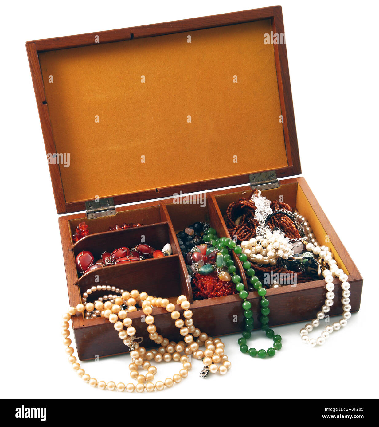 a Variety of jewels on white background Stock Photo - Alamy