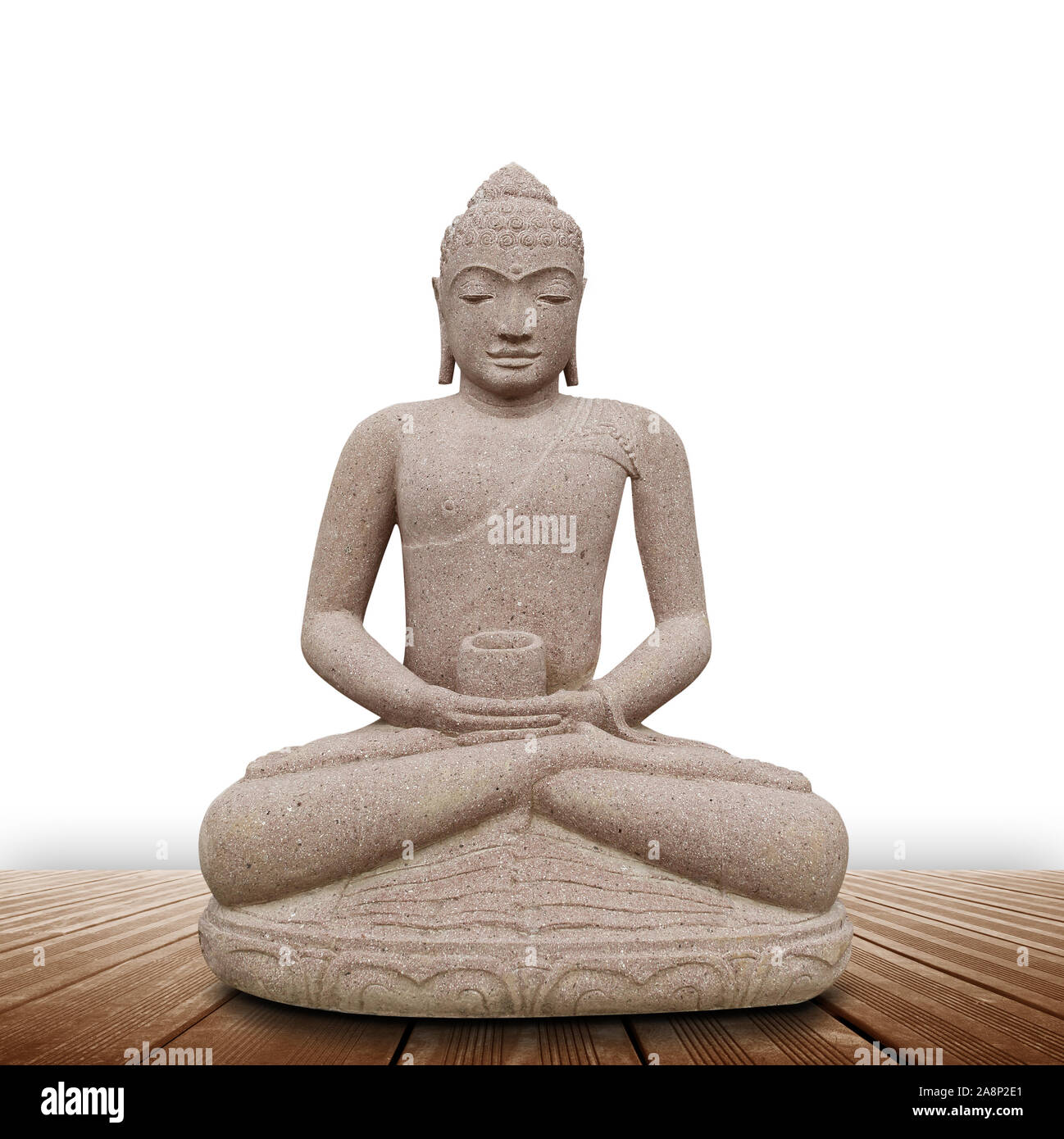 Statue of Buddha on white background Stock Photo - Alamy