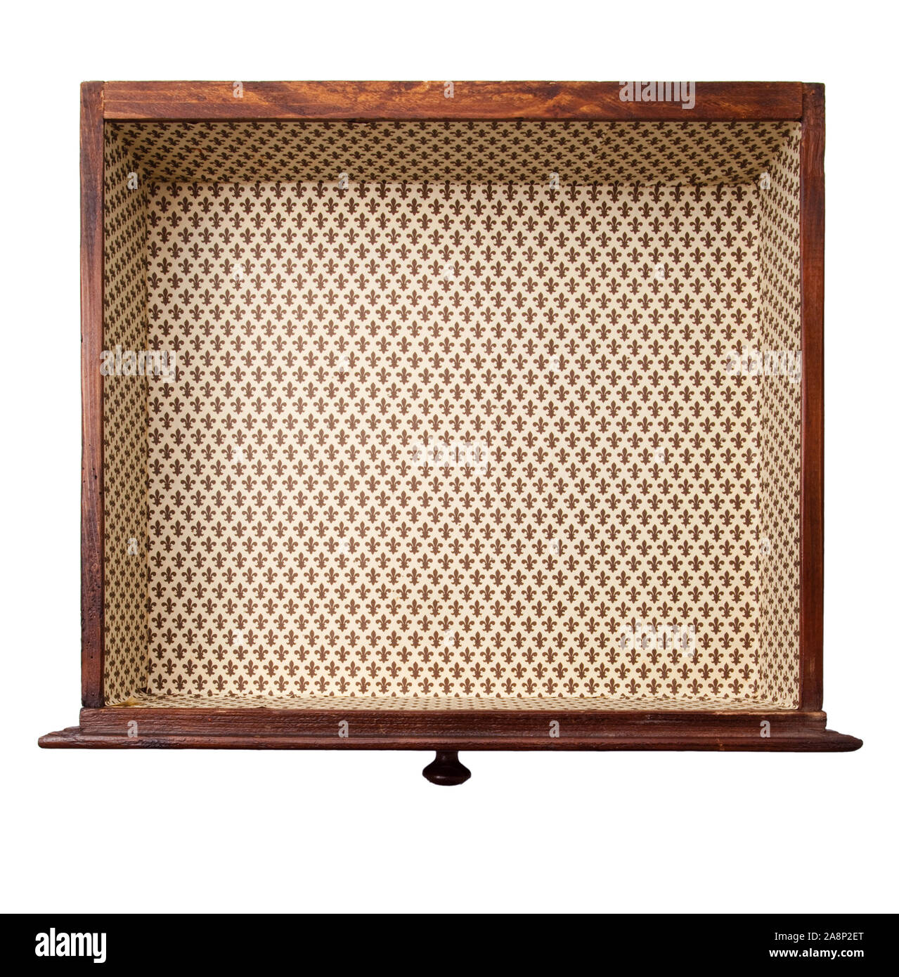 empty Drawer seen from above on white background Stock Photo - Alamy