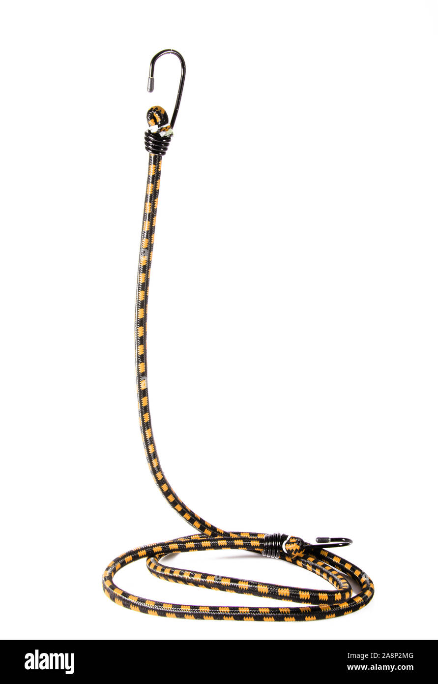 Elastic rope on white background Stock Photo - Alamy