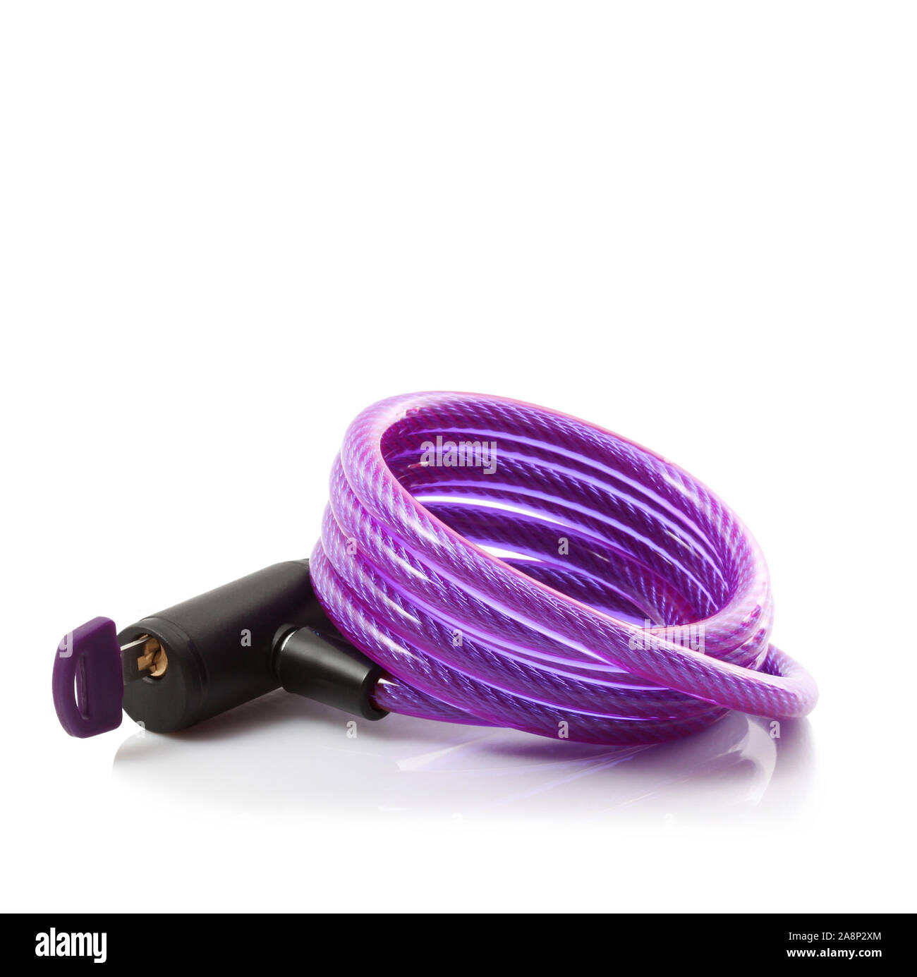 Anti-theft lock on white background Stock Photo - Alamy