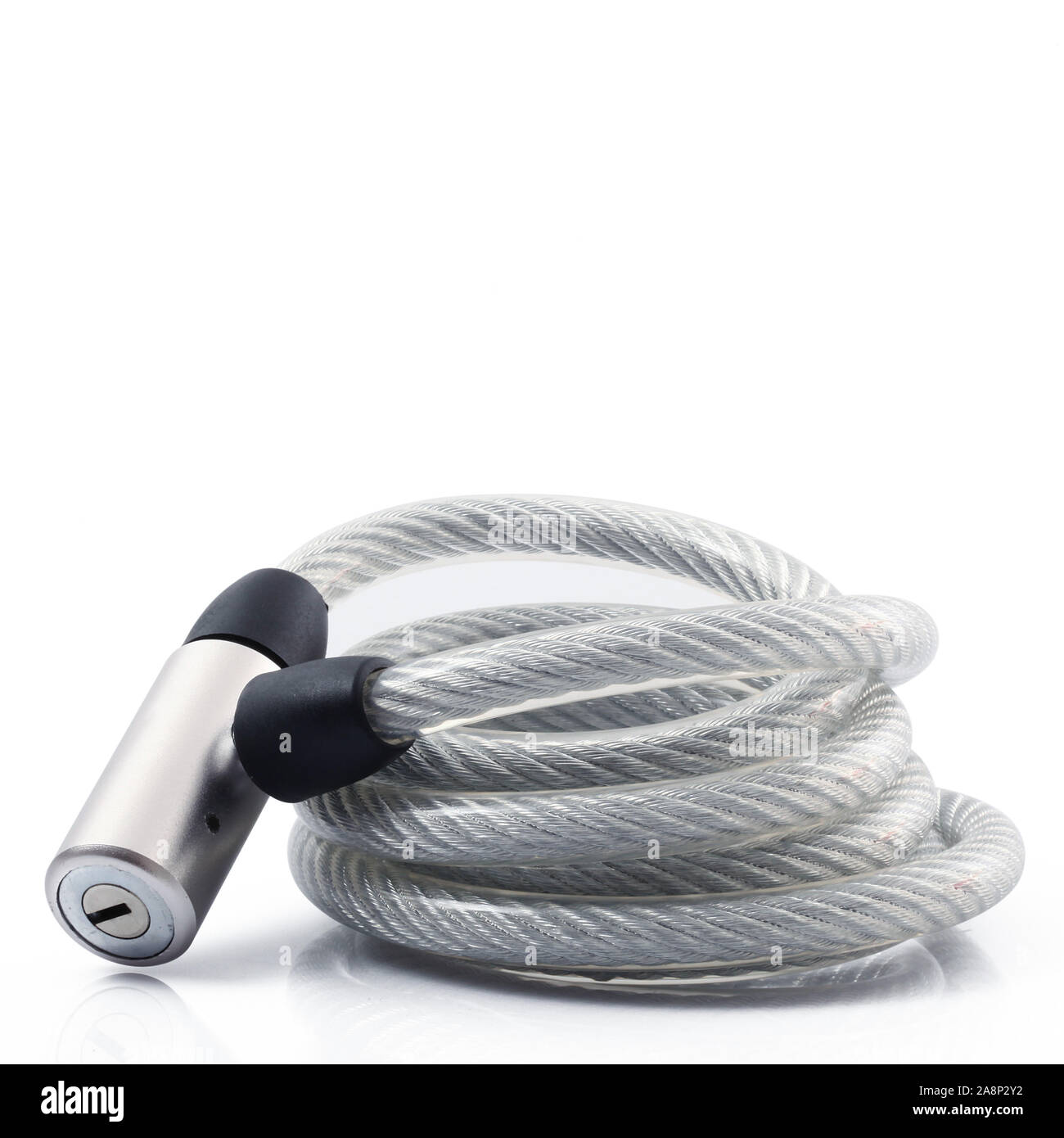 Anti-theft lock on white background Stock Photo - Alamy