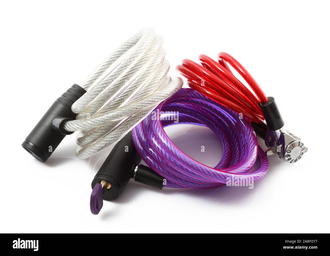 Anti-theft lock on white background Stock Photo - Alamy