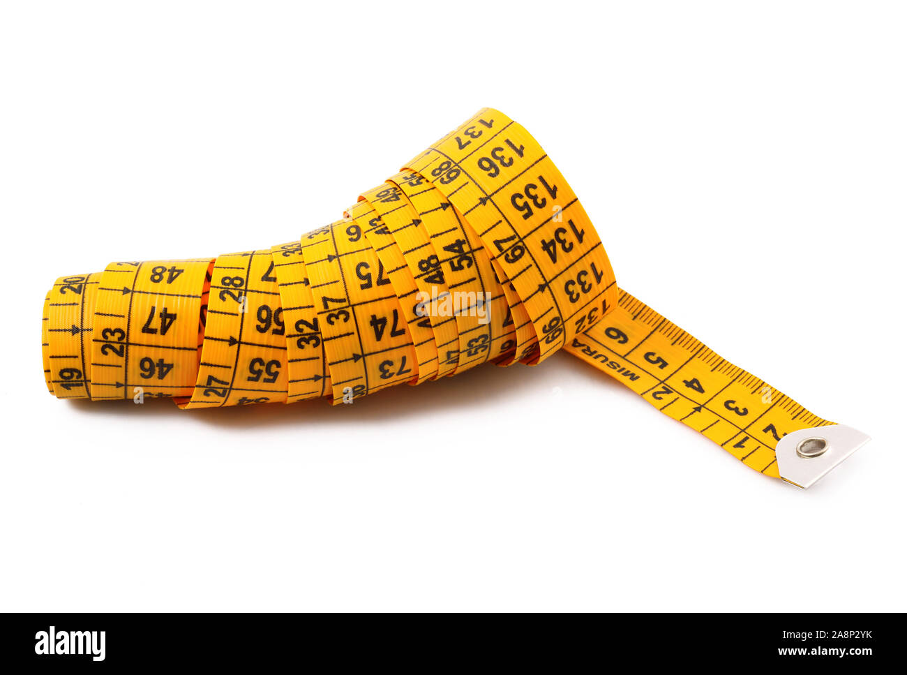 meter for dressmaker isolated on white background Stock Photo - Alamy