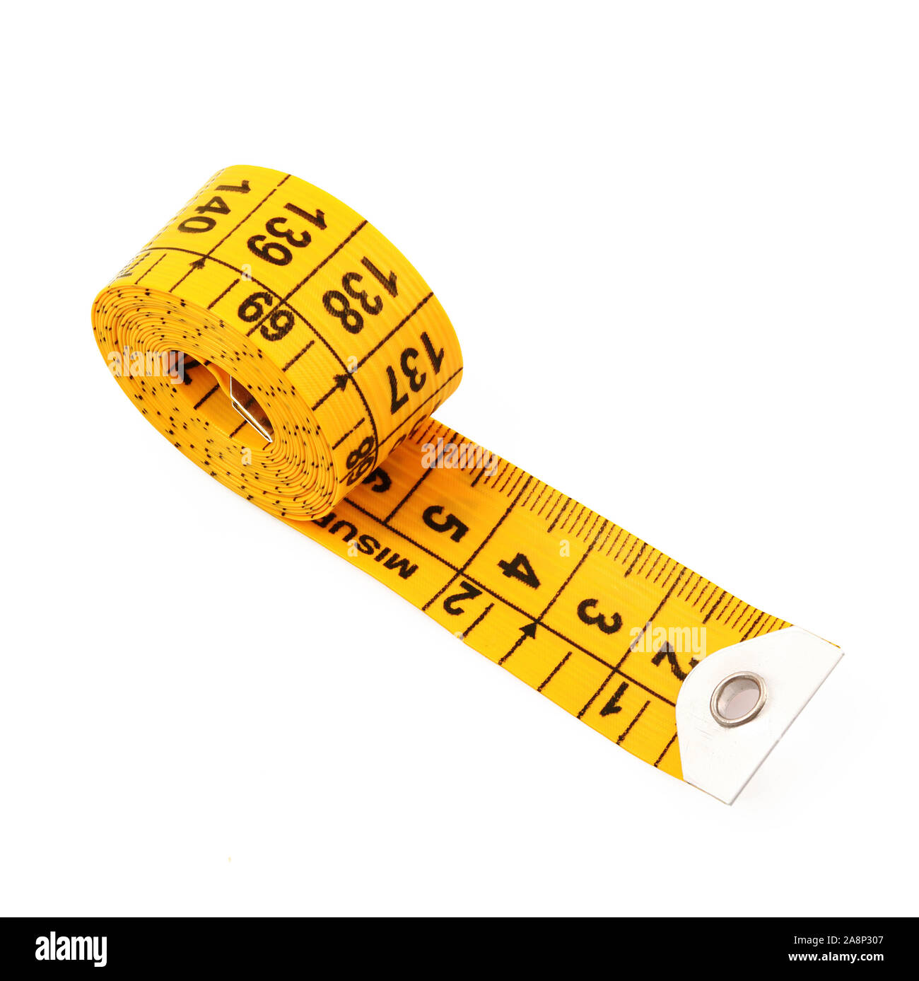 meter for dressmaker isolated on white background Stock Photo - Alamy