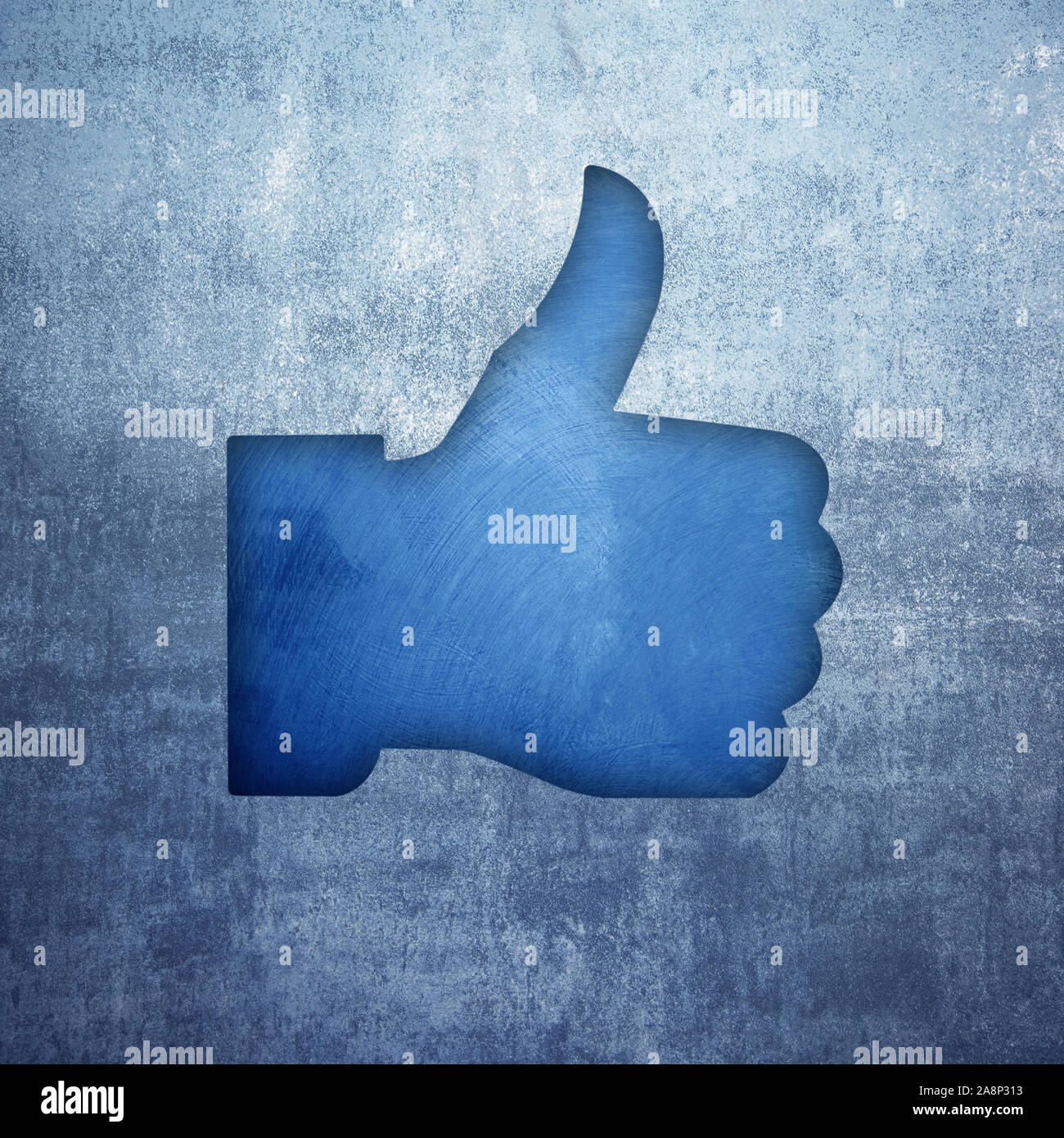 Thumb symbol raised in OK sign Stock Photo - Alamy