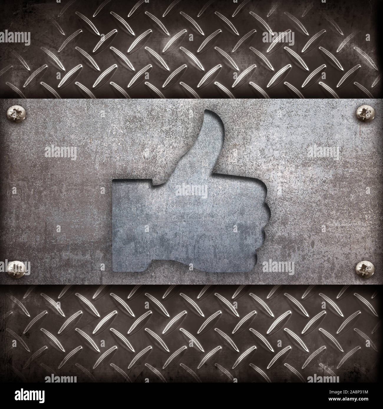 Thumb symbol raised in OK sign Stock Photo - Alamy