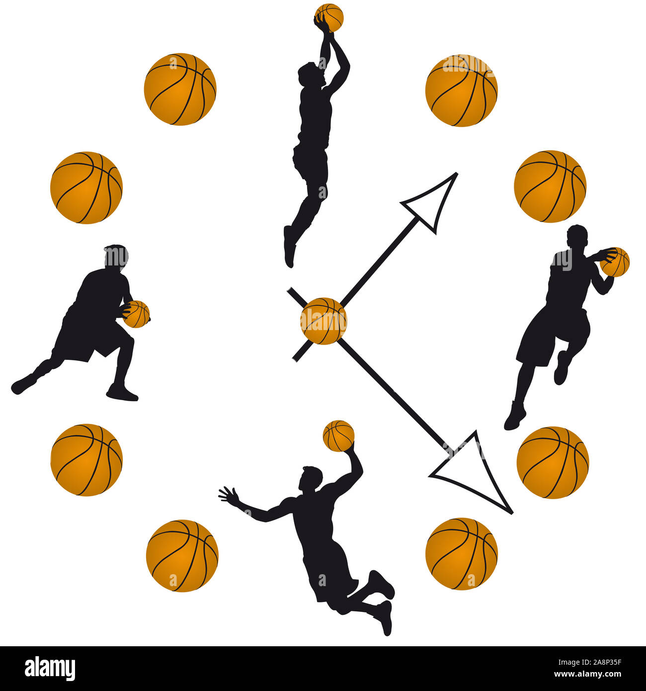 basket watch on white background Stock Photo - Alamy