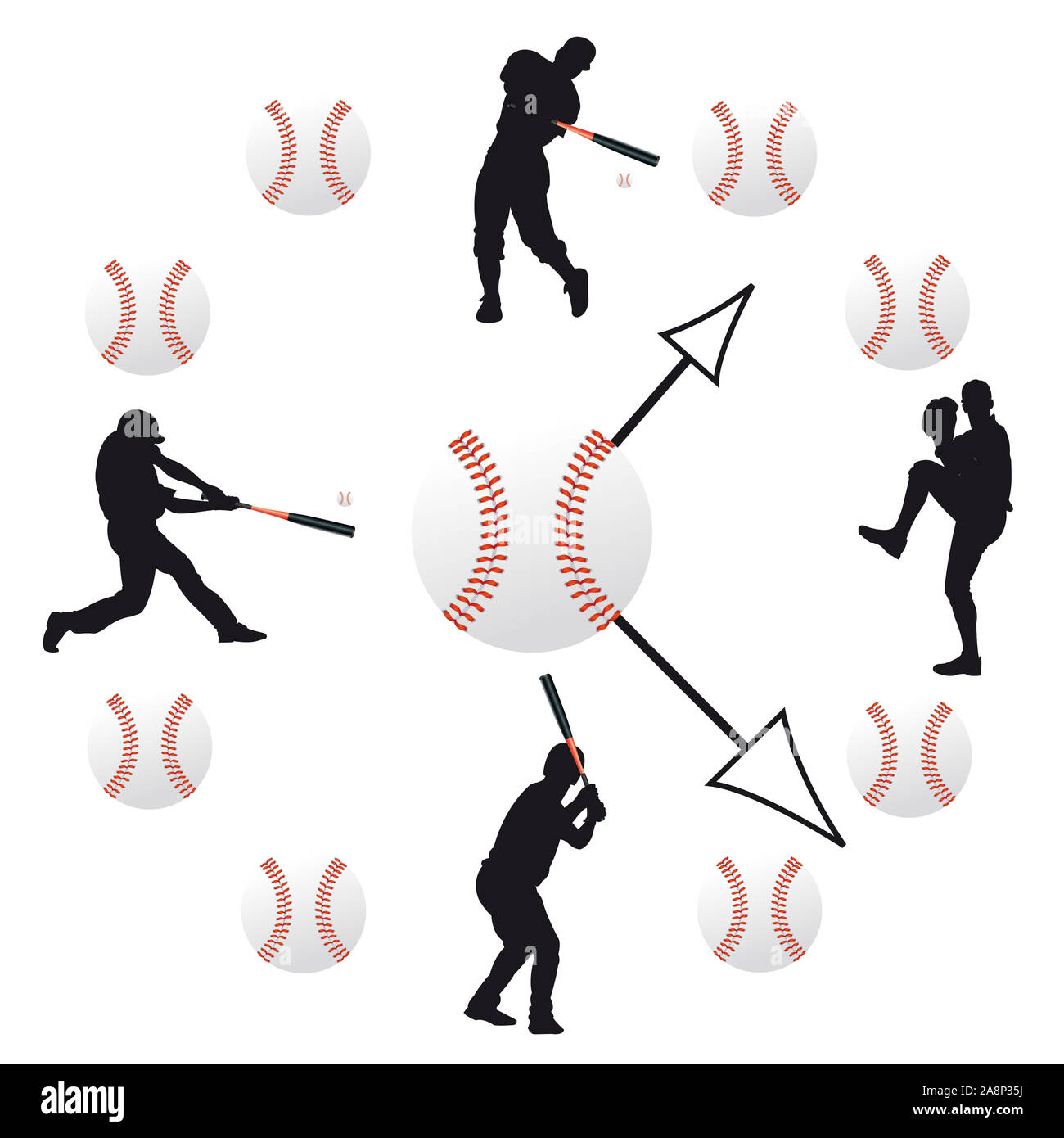 baseball watch on white background Stock Photo - Alamy