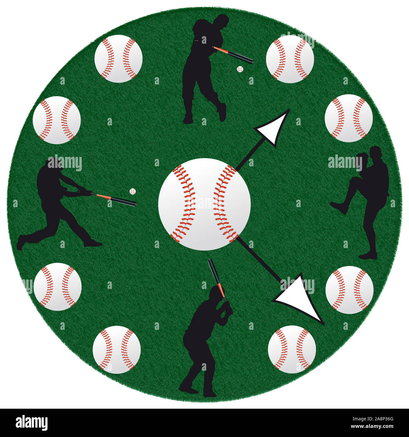 baseball watch on white background Stock Photo - Alamy