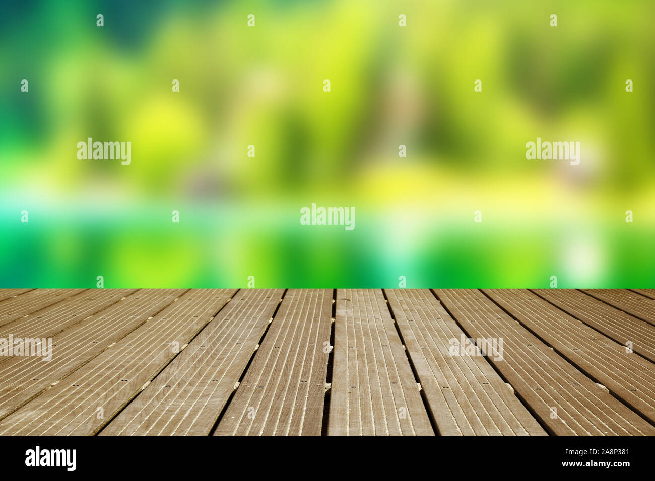 Wooden walkway blurred view hi-res stock photography and images - Alamy