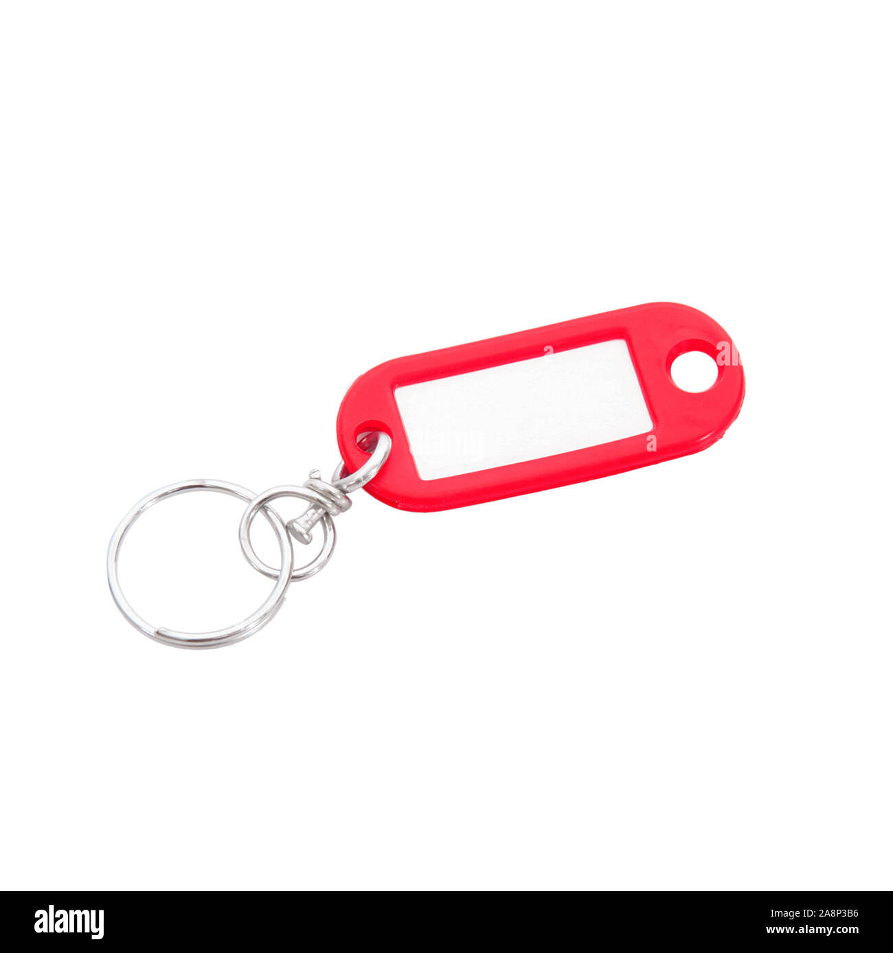Key Ring on white background Stock Photo - Alamy