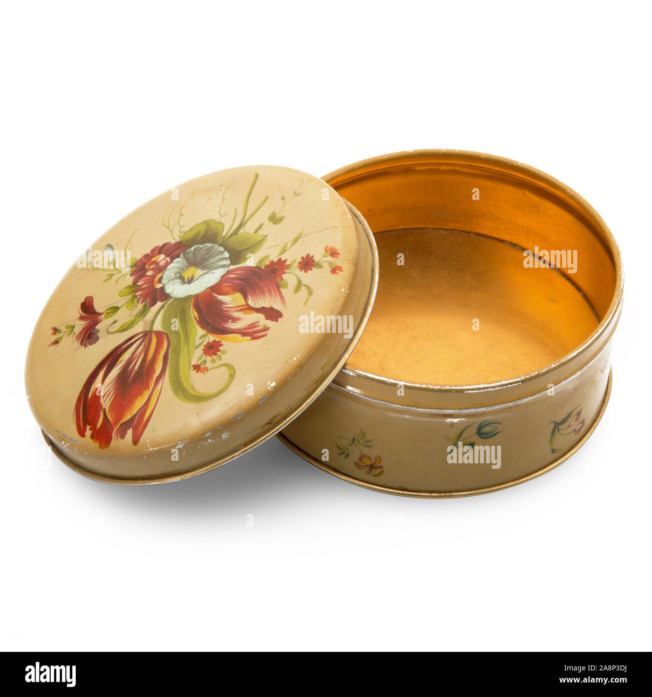 metal vintage box on white background Stock Photo - Alamy