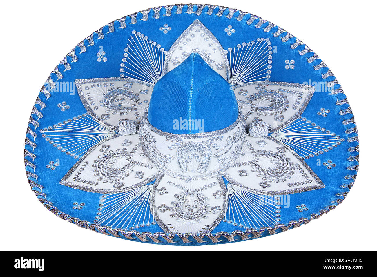 isolated blue sombrero on white background Stock Photo - Alamy