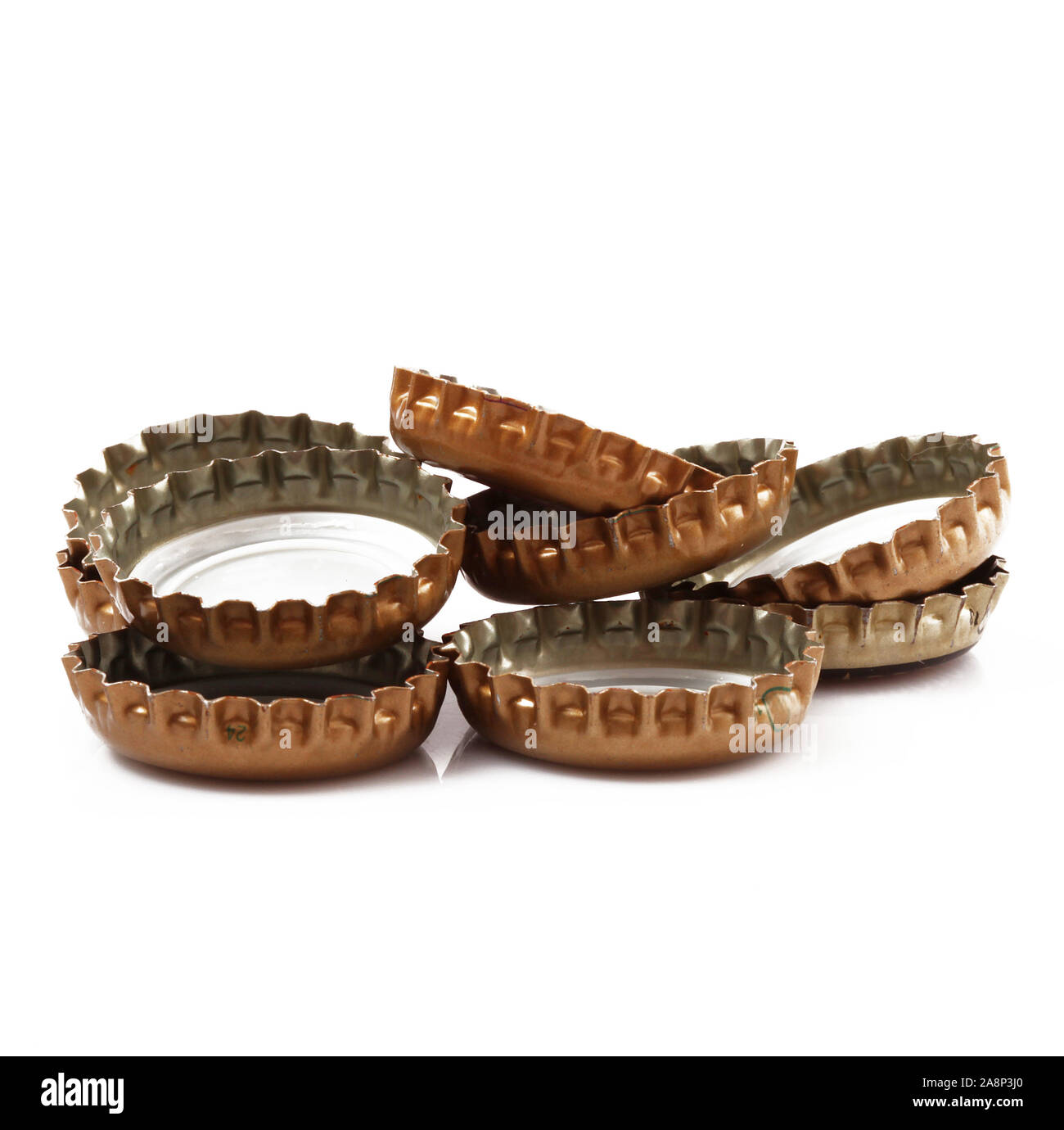 metal cork on white background Stock Photo - Alamy