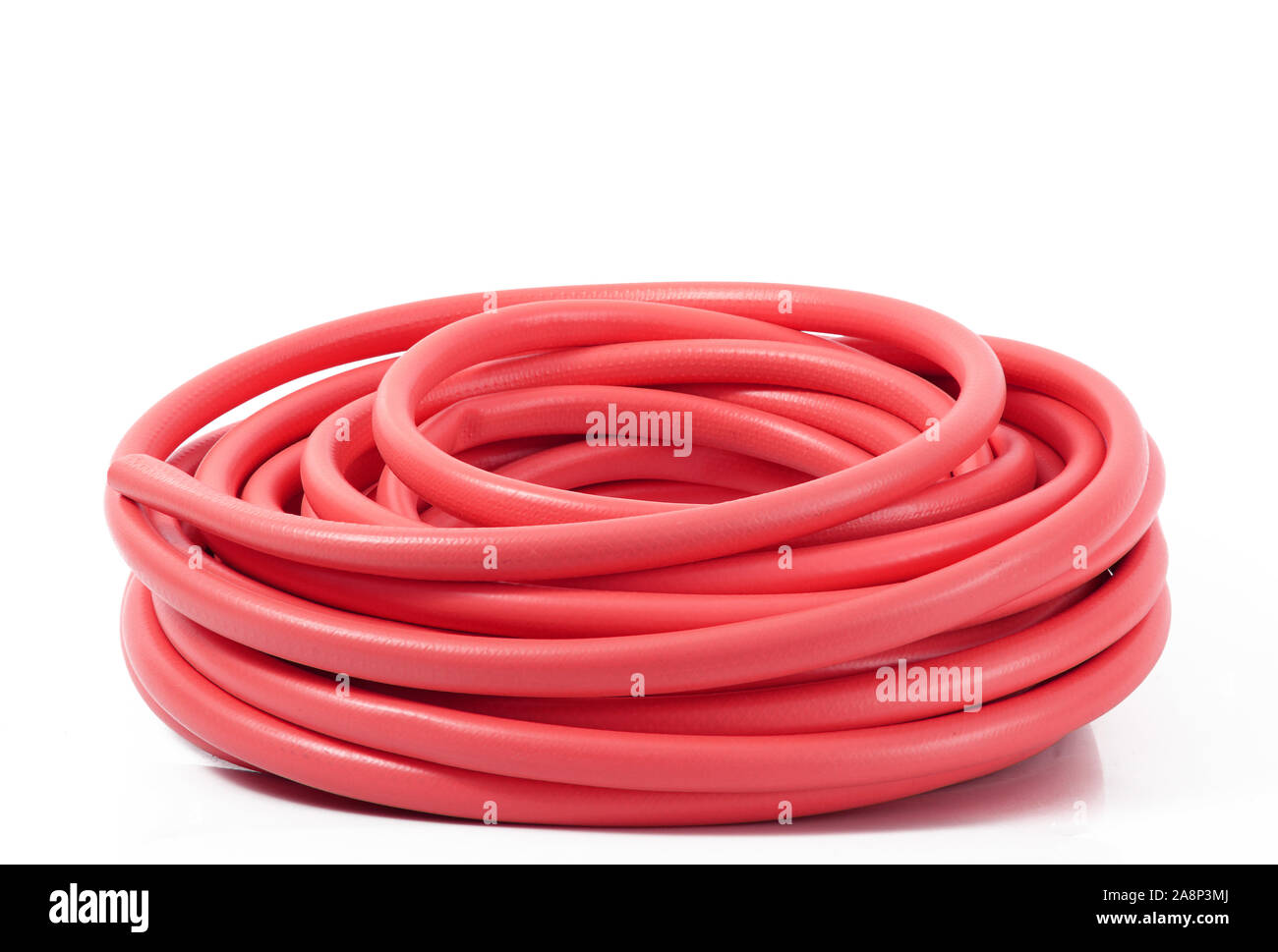 water hose on white background Stock Photo - Alamy