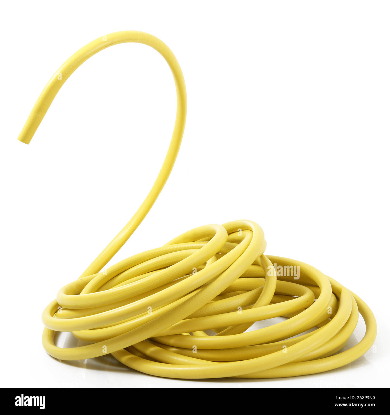 water hose on white background Stock Photo - Alamy