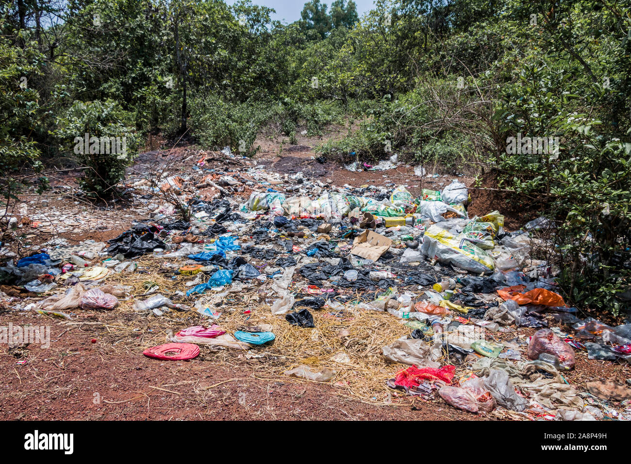 Culture shock, Garbage and poverty in touristic Goa India Stock Photo ...