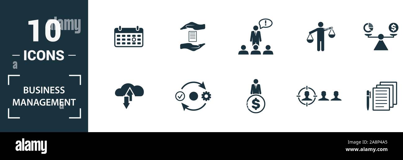 Business Management icon set. Include creative elements expert opinion ...