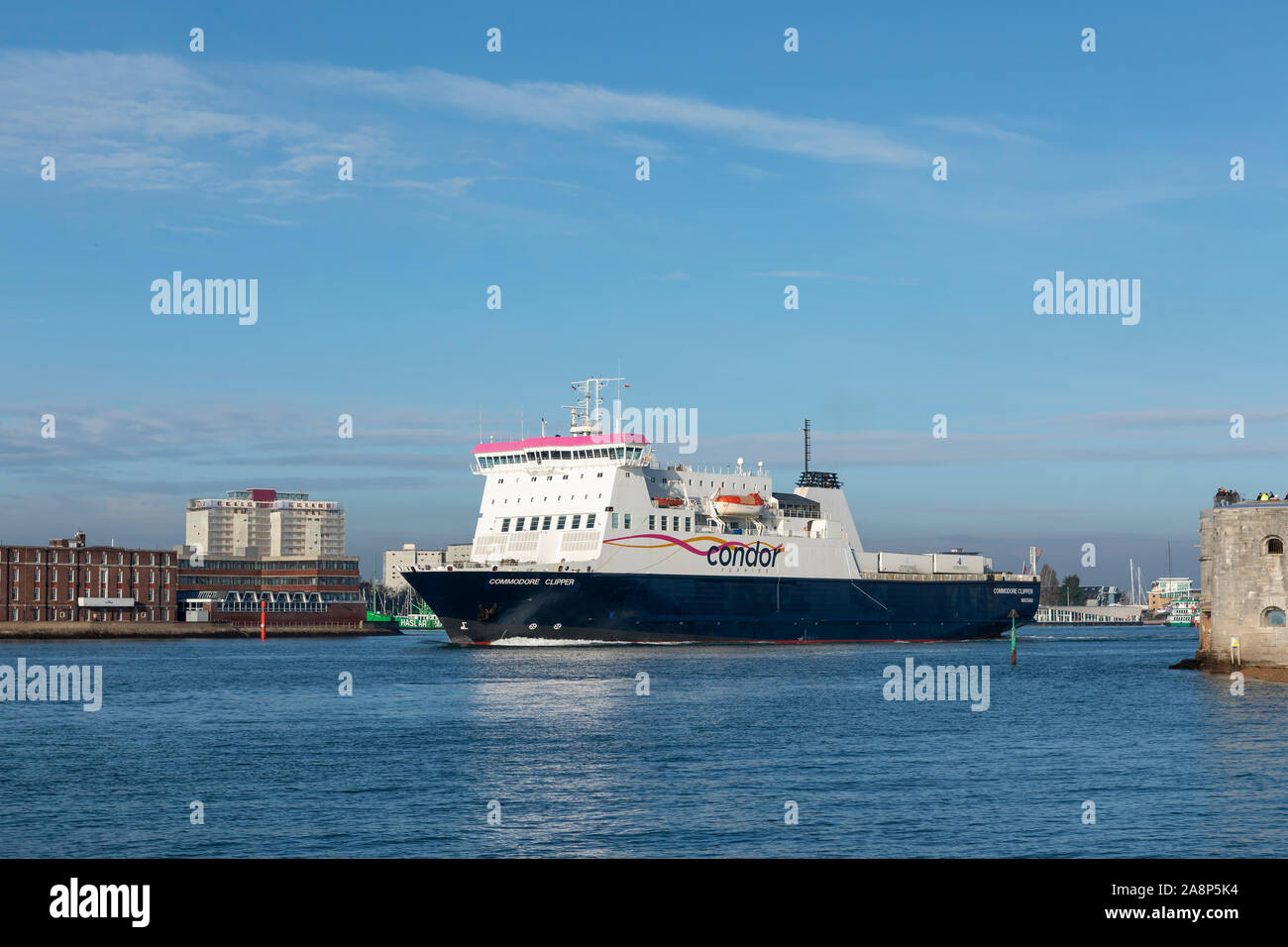 Commodore Clipper of the Condor line leaving from Portsmouth to the ...