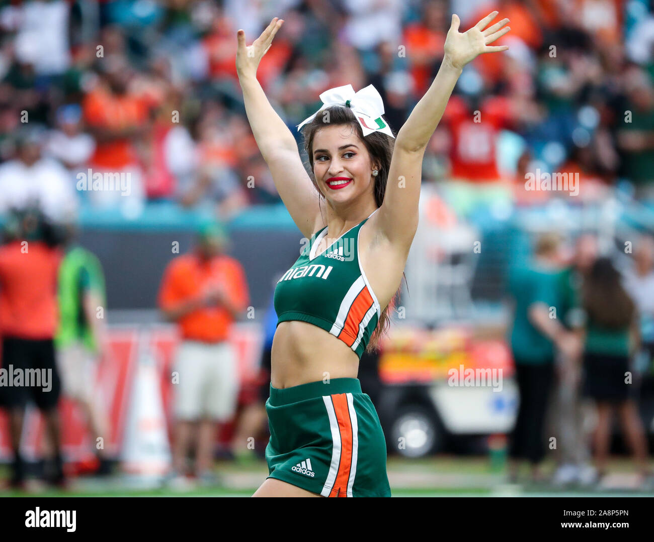 Miami Gardens, Florida, USA. 09th Nov, 2019. A Miami Hurricanes ...