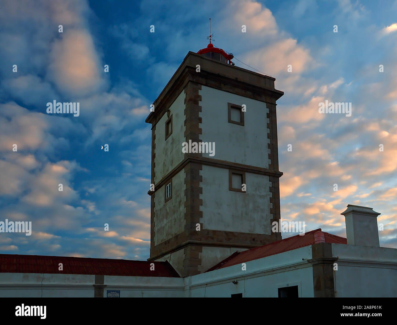 Big lighthouse in Peniche in the Centro coast of Portugal Stock Photo ...