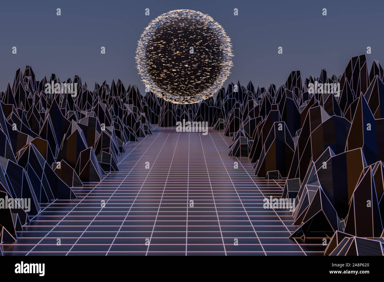 3d background Illustration Inspired by 80's Scene synthwave and ...