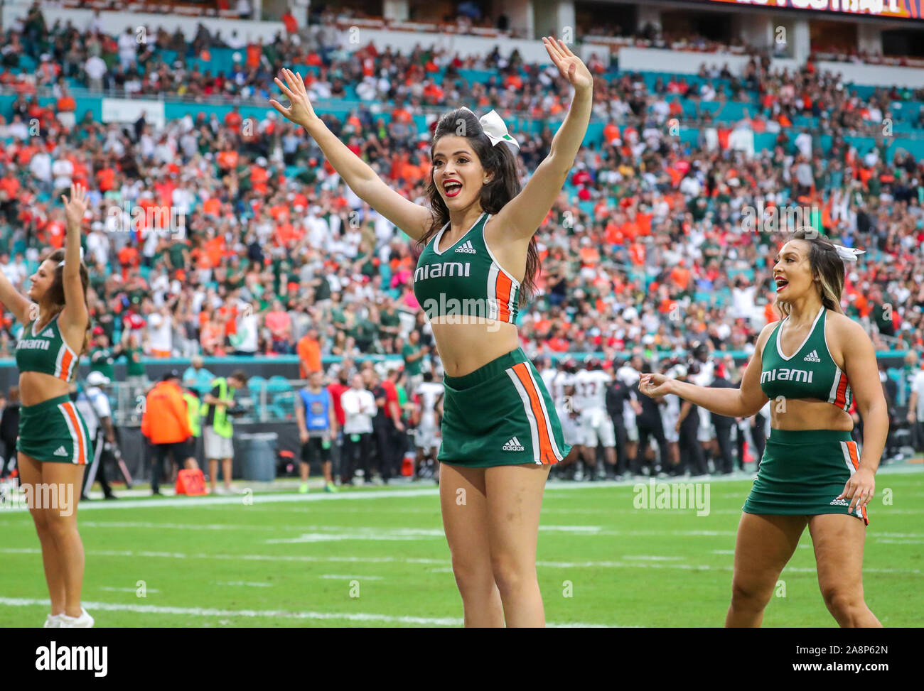 Miami hurricanes cheerleaders hi-res stock photography and images - Alamy