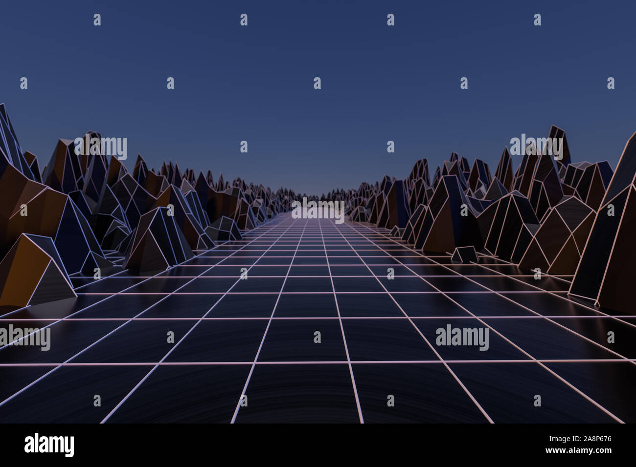 3d background Illustration Inspired by 80's Scene synthwave and ...