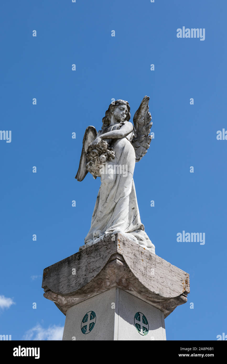 Detail of the memorial to the fallen of World War I and World War II ...