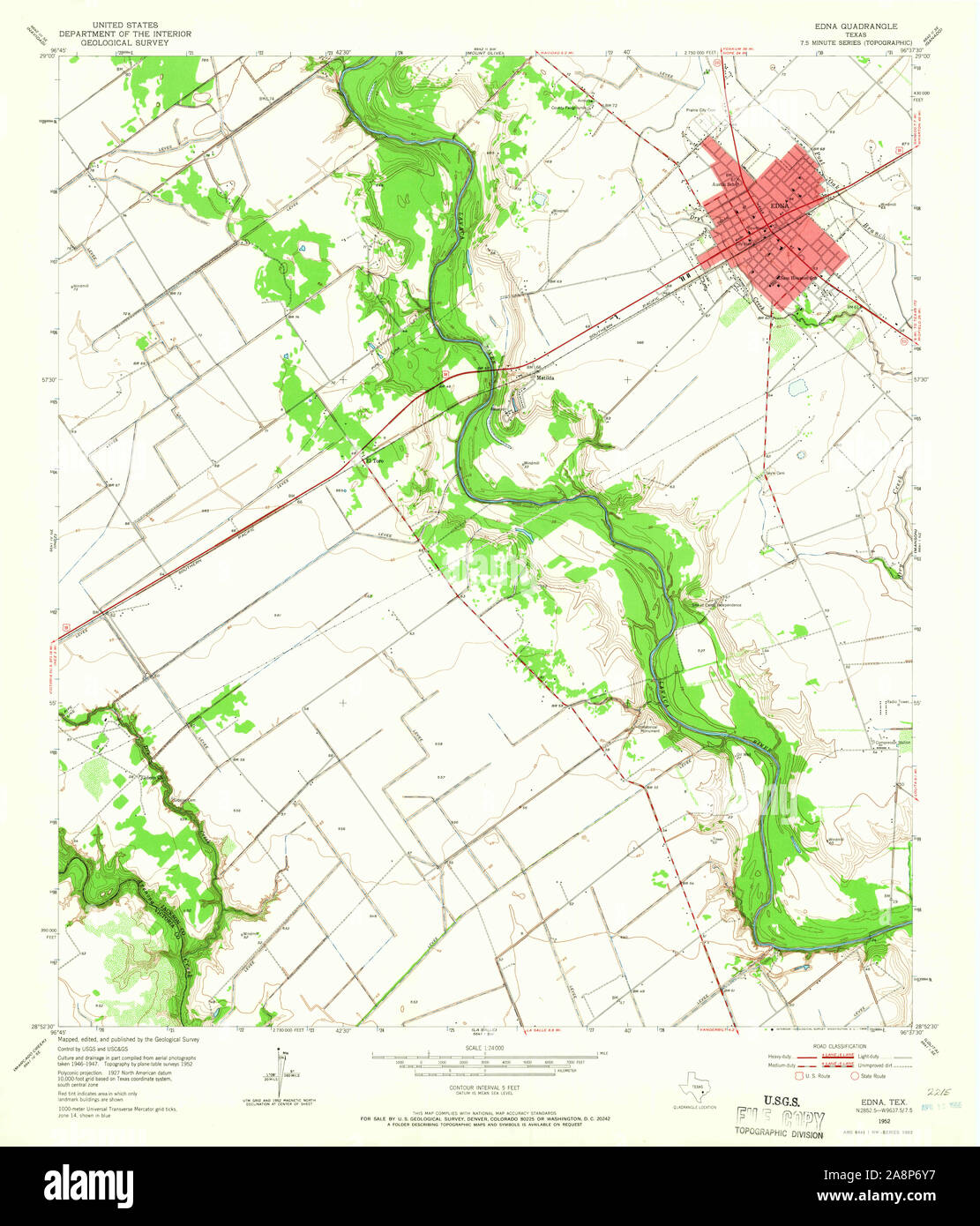 Map of edna texas hi-res stock photography and images - Alamy