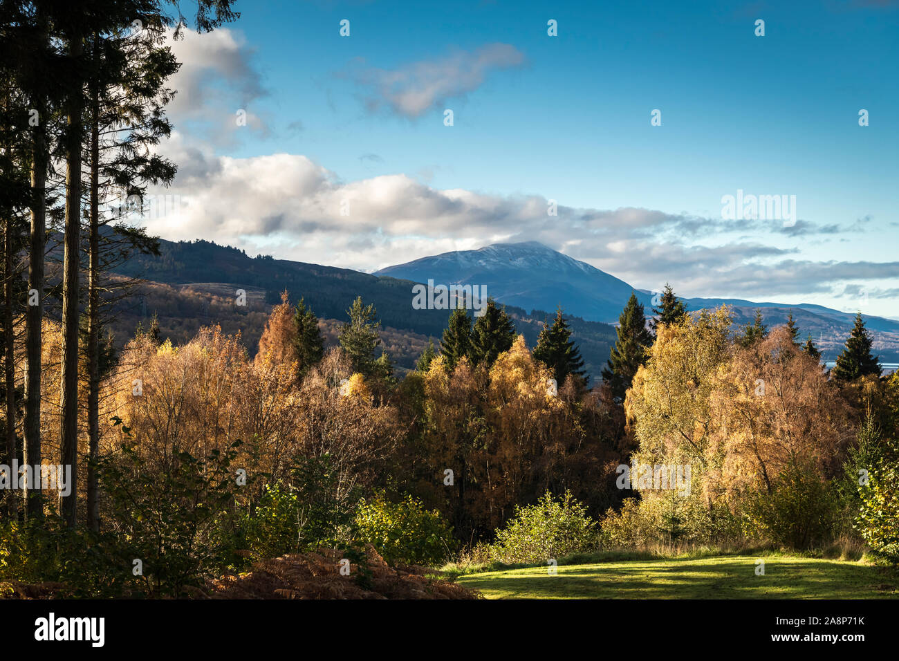 The Munro that is Schiehallion, seen from the Tay Forest Park near ...