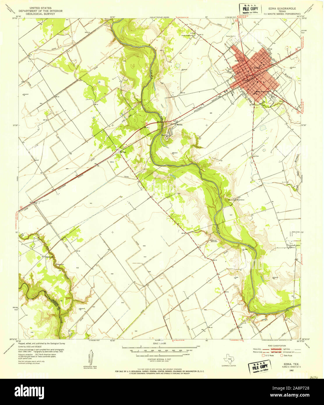 Edna texas map hi-res stock photography and images - Alamy