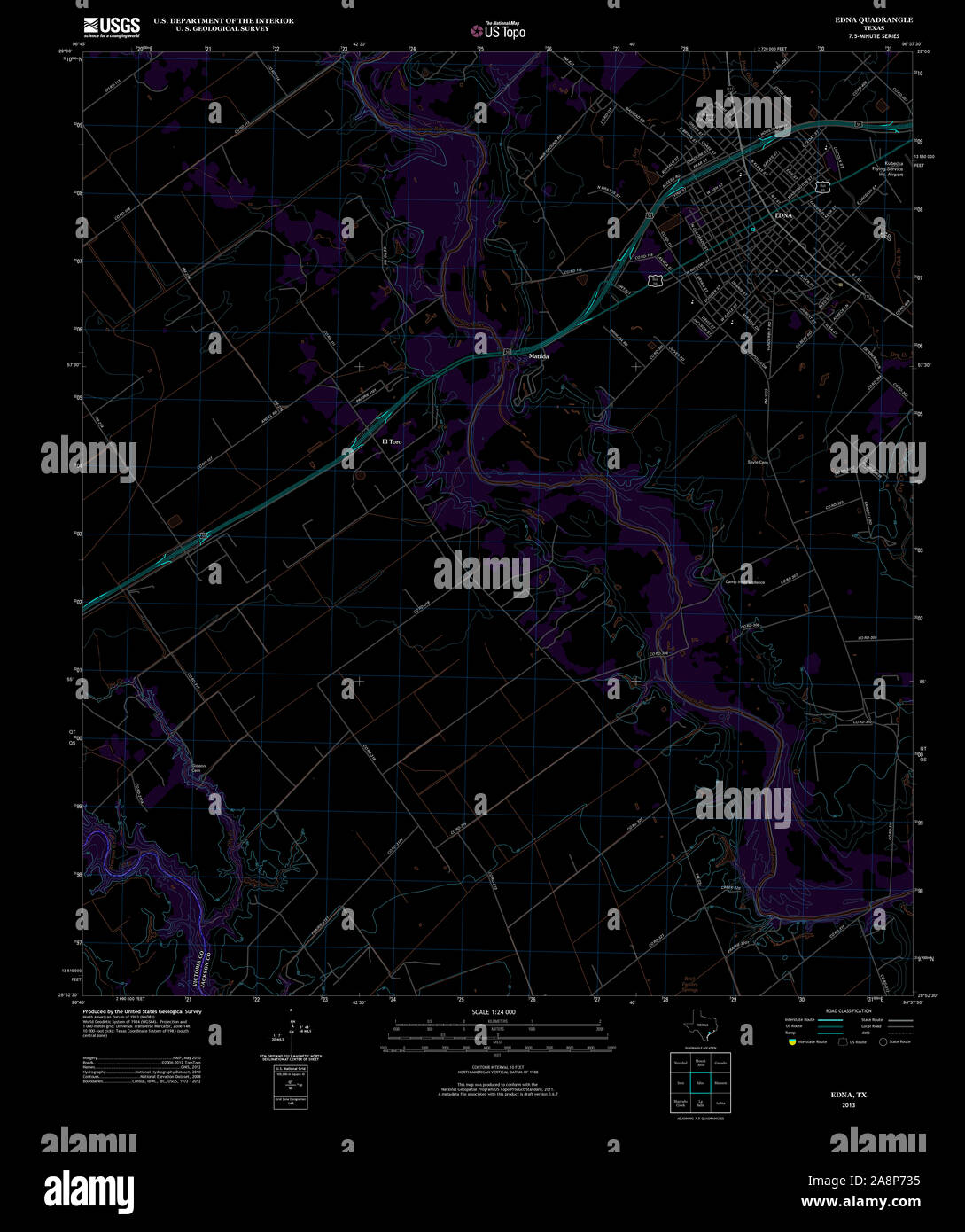 Edna texas map hi-res stock photography and images - Alamy