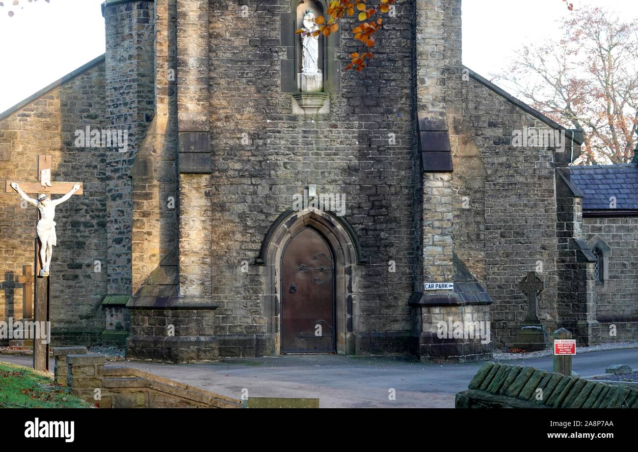 Catholic Church of The Annunciation, New Mills, Derbyshire Stock Photo ...