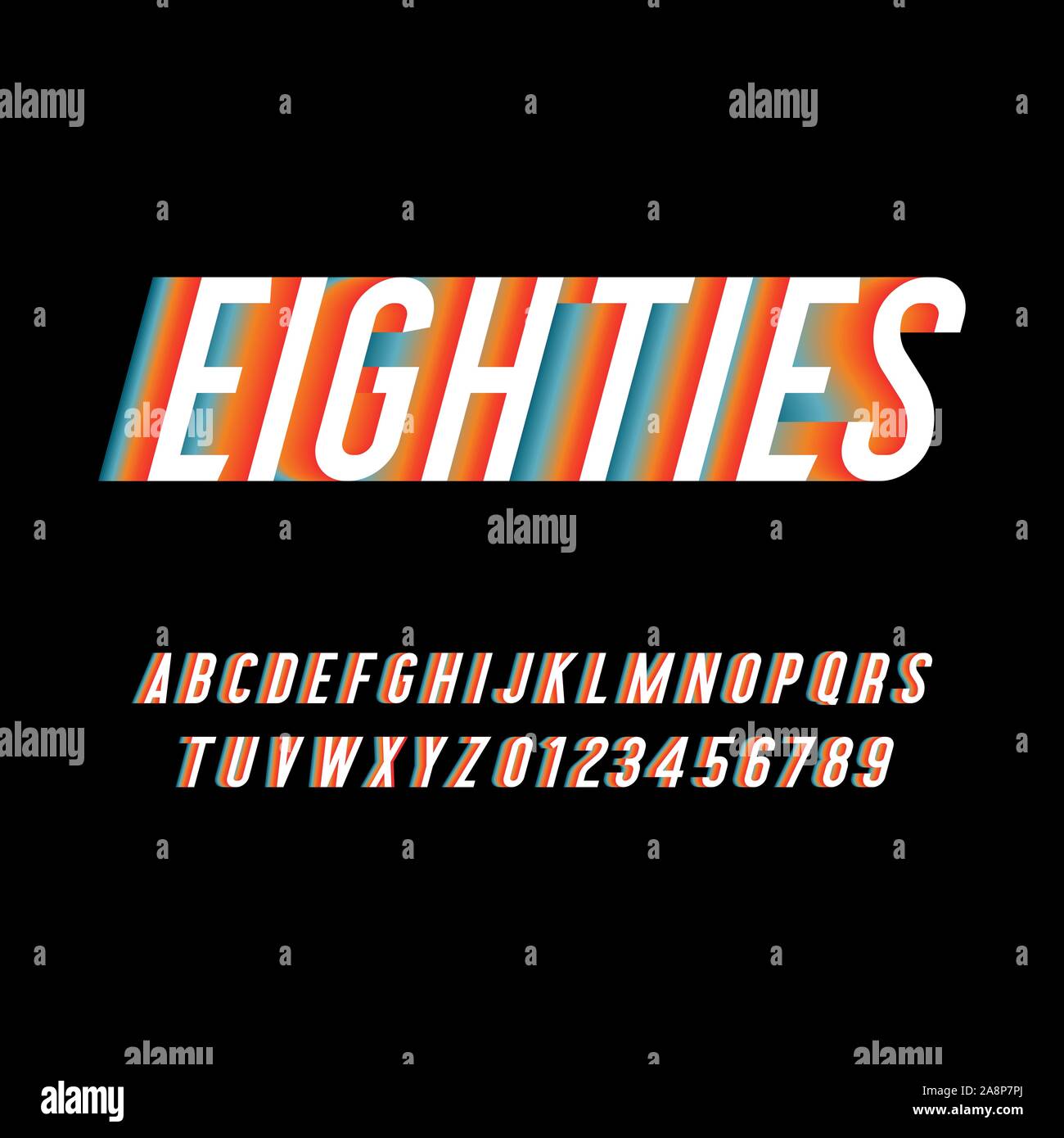 original vintage handcrafted alphabet. retro font. vector illustration ...