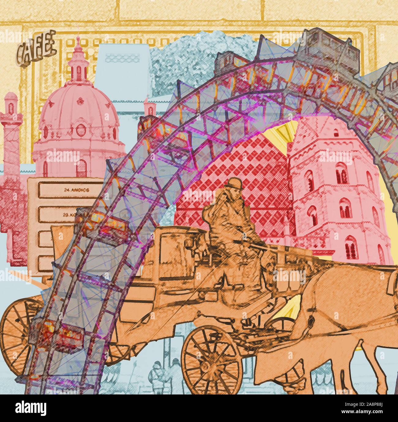 Wien collage hi-res stock photography and images - Alamy