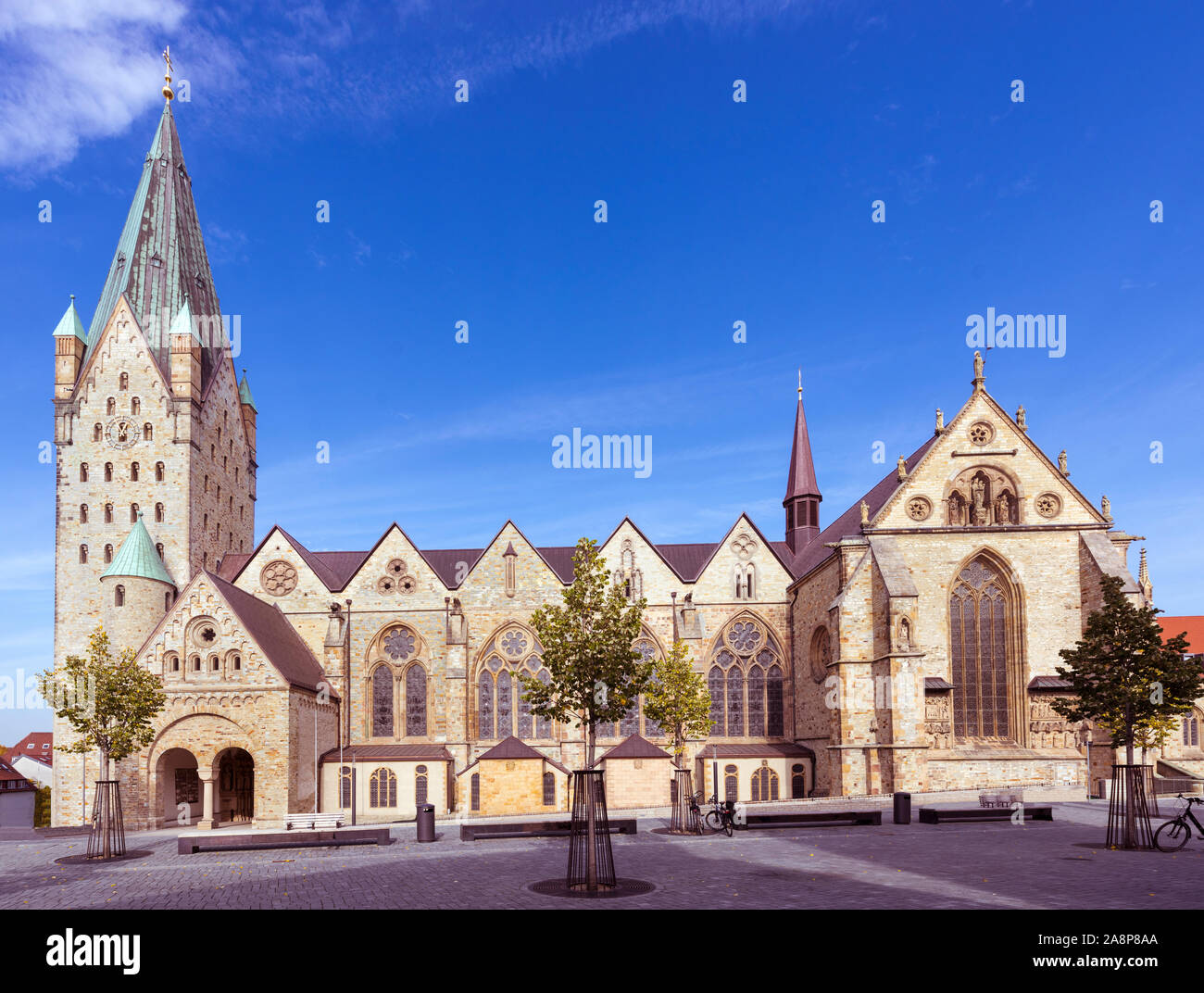 Catholic Paderborn Cathedral St. Liborius is mainly of the 13th century ...