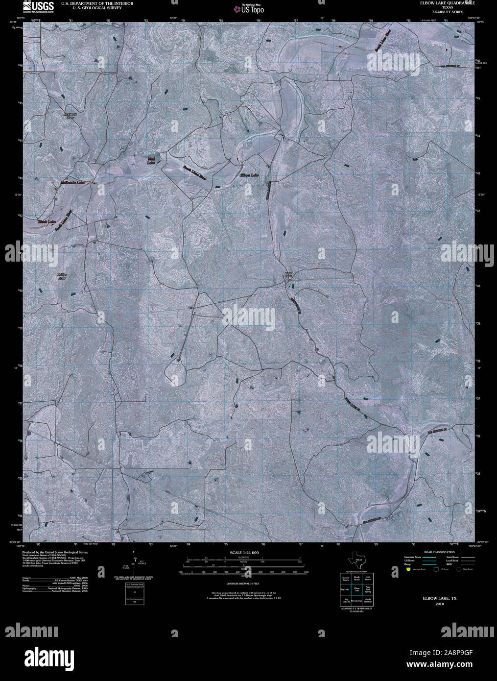 Map of elbow lake hi-res stock photography and images - Alamy