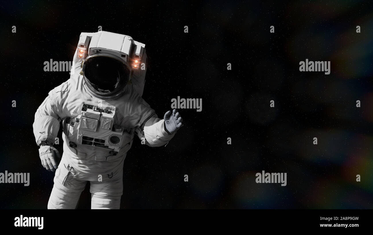 Astronaut waving during space hi-res stock photography and images - Alamy