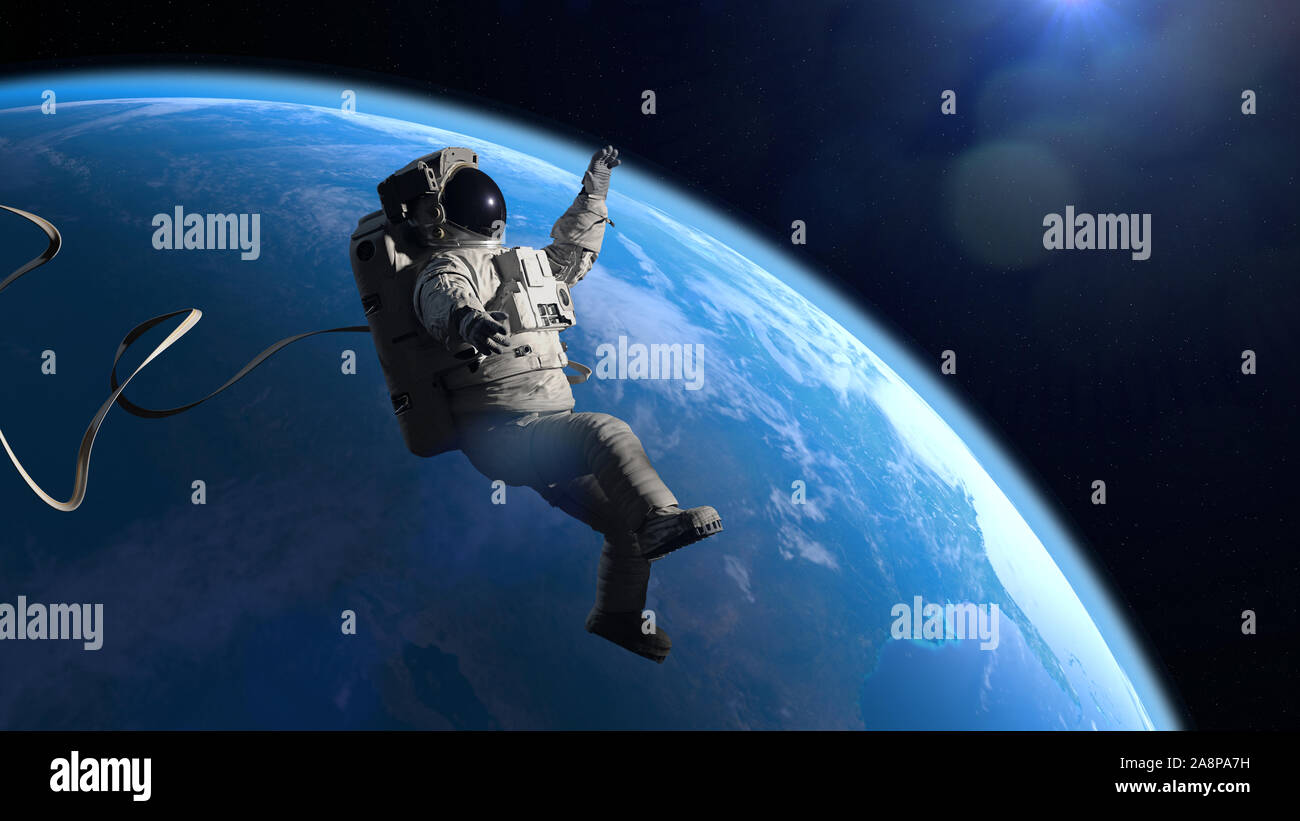 Astronaut space walk earth hi-res stock photography and images - Alamy